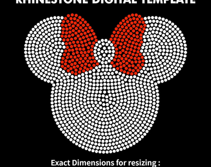 Rhinestone Mickey Mouse Bow Cartoon Design, Rhinestone Templates Cricut ...