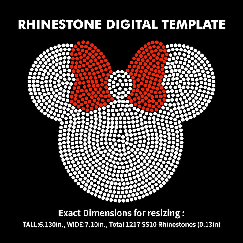 Rhinestone Mickey Mouse Bow Cartoon Design, Rhinestone Templates Cricut ...