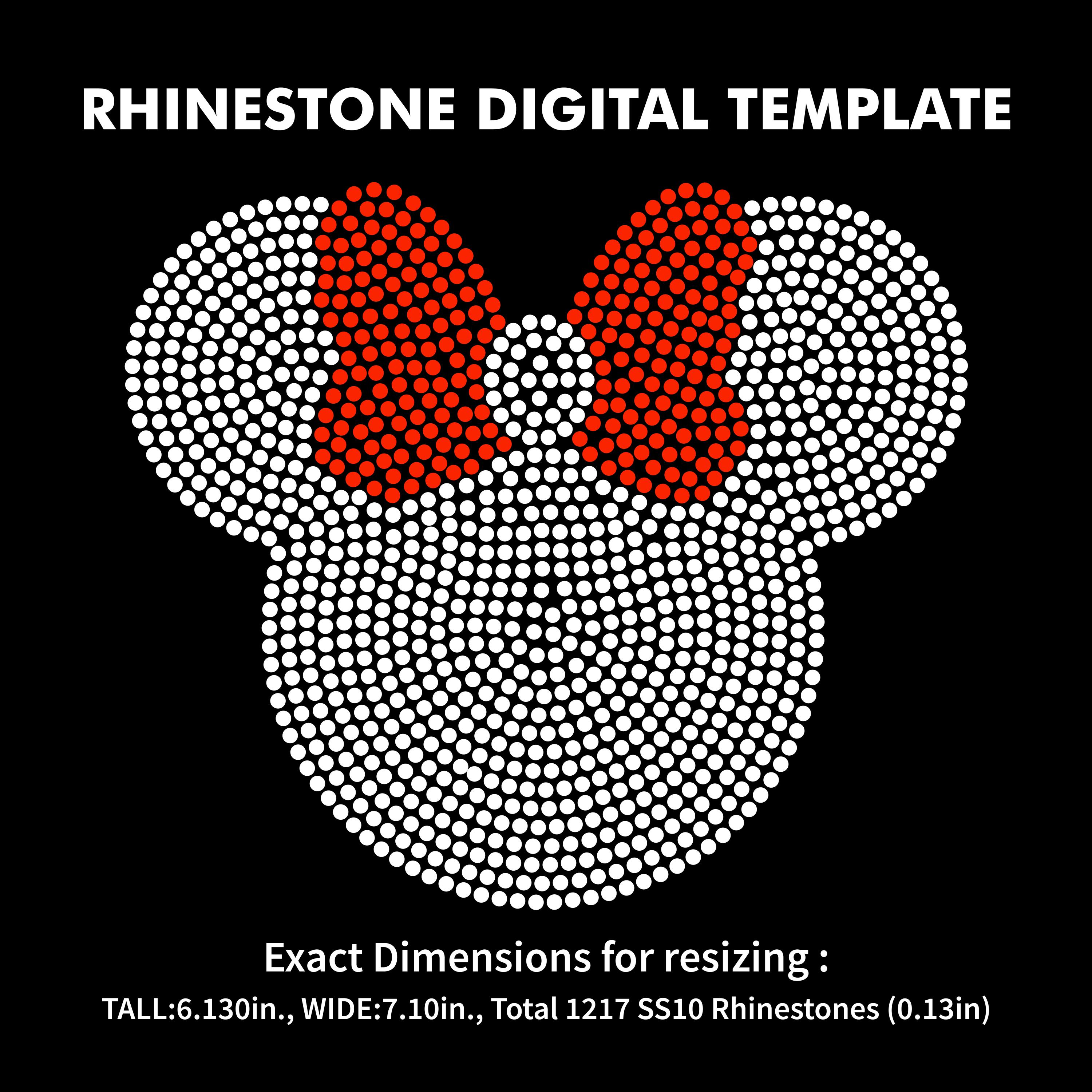 Rhinestone Mickey Mouse Bow Cartoon Design, Rhinestone Templates Cricut ...