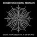Rhinestone Halloween Spider Web Design, Web Rhinestone Template Cricut ...