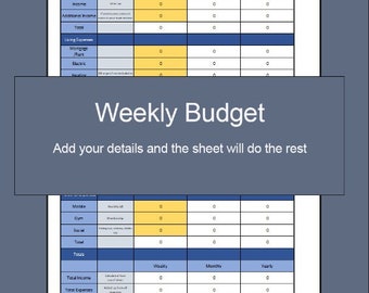Basic Weekly Budget Planner - Etsy Canada