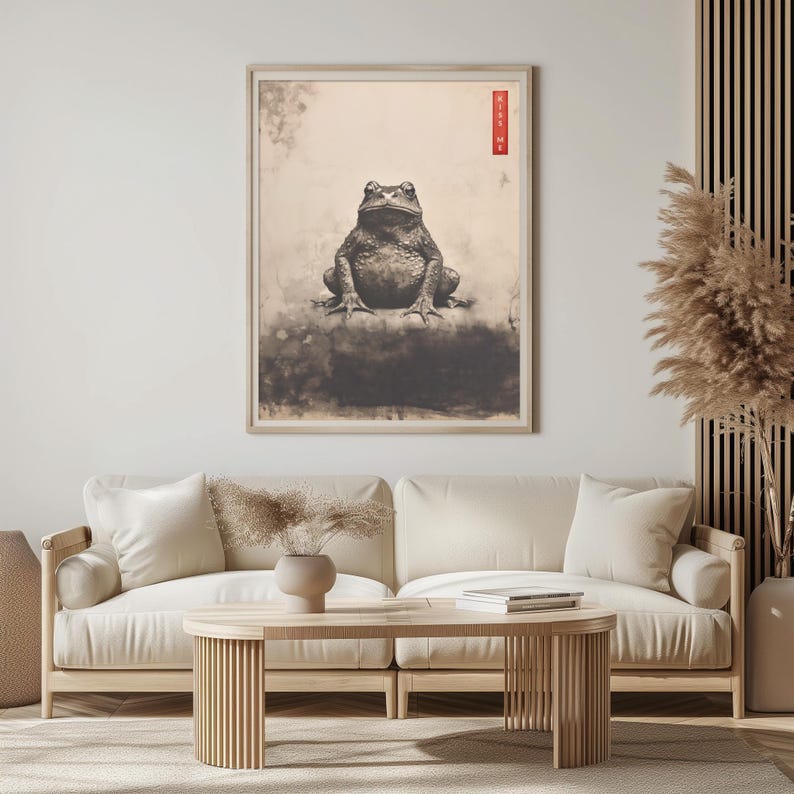 Kiss Poster, Toad Poster, Red Wall Art, Trendy Wall Art, Nature Print ...