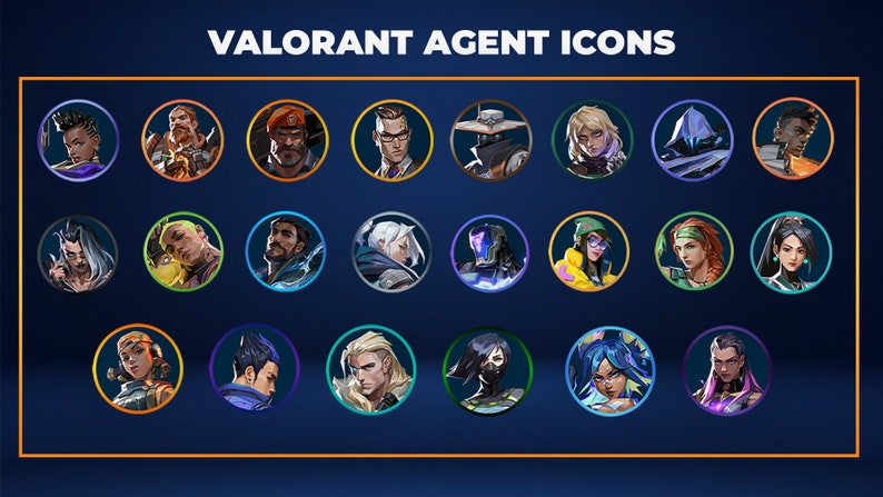 Get All 22 Valorant Agent Icons PNG for Your Gaming Clips - Etsy