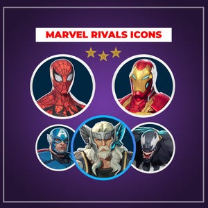 Get All 35 Marvel Rivals Heroes Icons (PNG), for Your Gaming Clips ...
