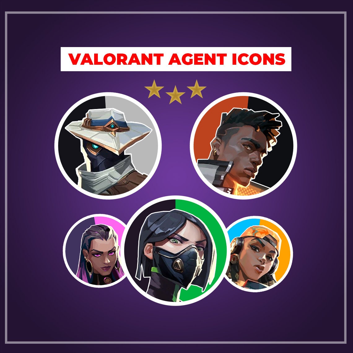 Get All 24 Valorant Agent Icons (PNG), for Your Gaming Clips! **new Agent Clove Added** - Etsy