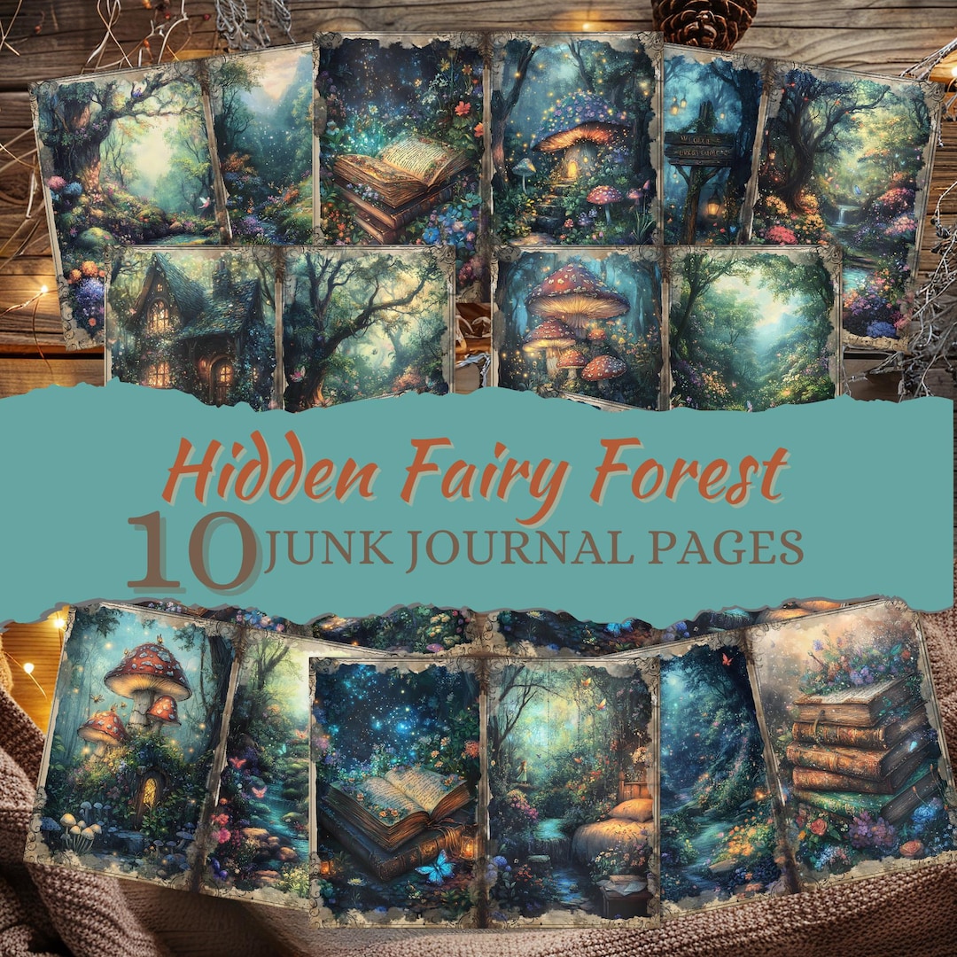 Hidden Fairy Forest. 10 Ethereal Junk Journal Pages. Shy Fairies Hide ...