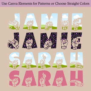 ASL Alphabet Canva Frames: Drag & Drop Letters (digital Download) - Etsy