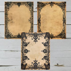 Gothic Black Lace Border Journal Pages: Scrapbooking & Cardmaking ...