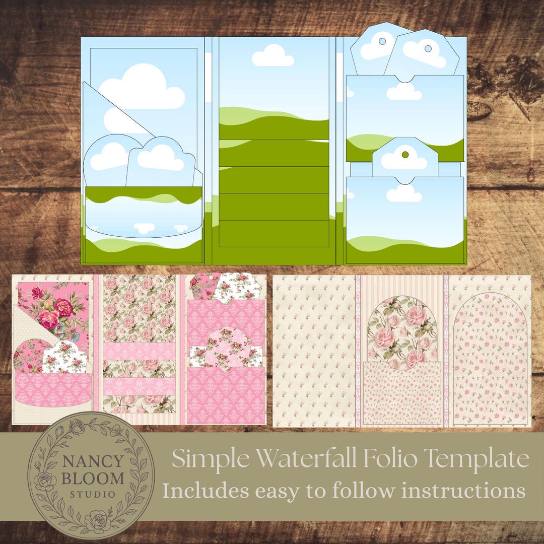 Simple Waterfall Folio Template: DIY Canva Frames, Commercial ...