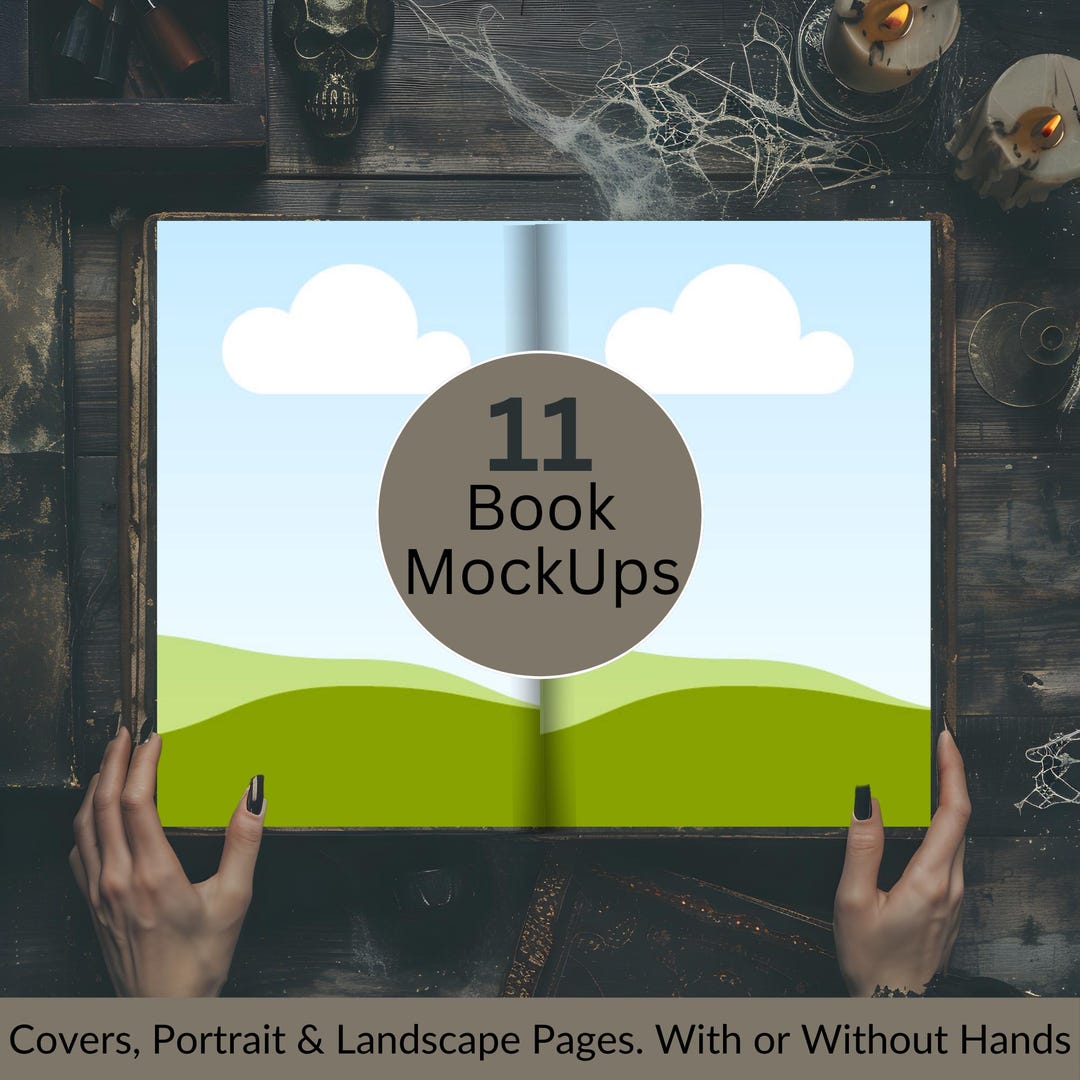 Abandoned Library Book Look Journal Pages Mockup Set: Shabby Chic Canva ...