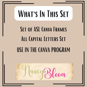 ASL Alphabet Canva Frames: Drag & Drop Letters (digital Download) - Etsy
