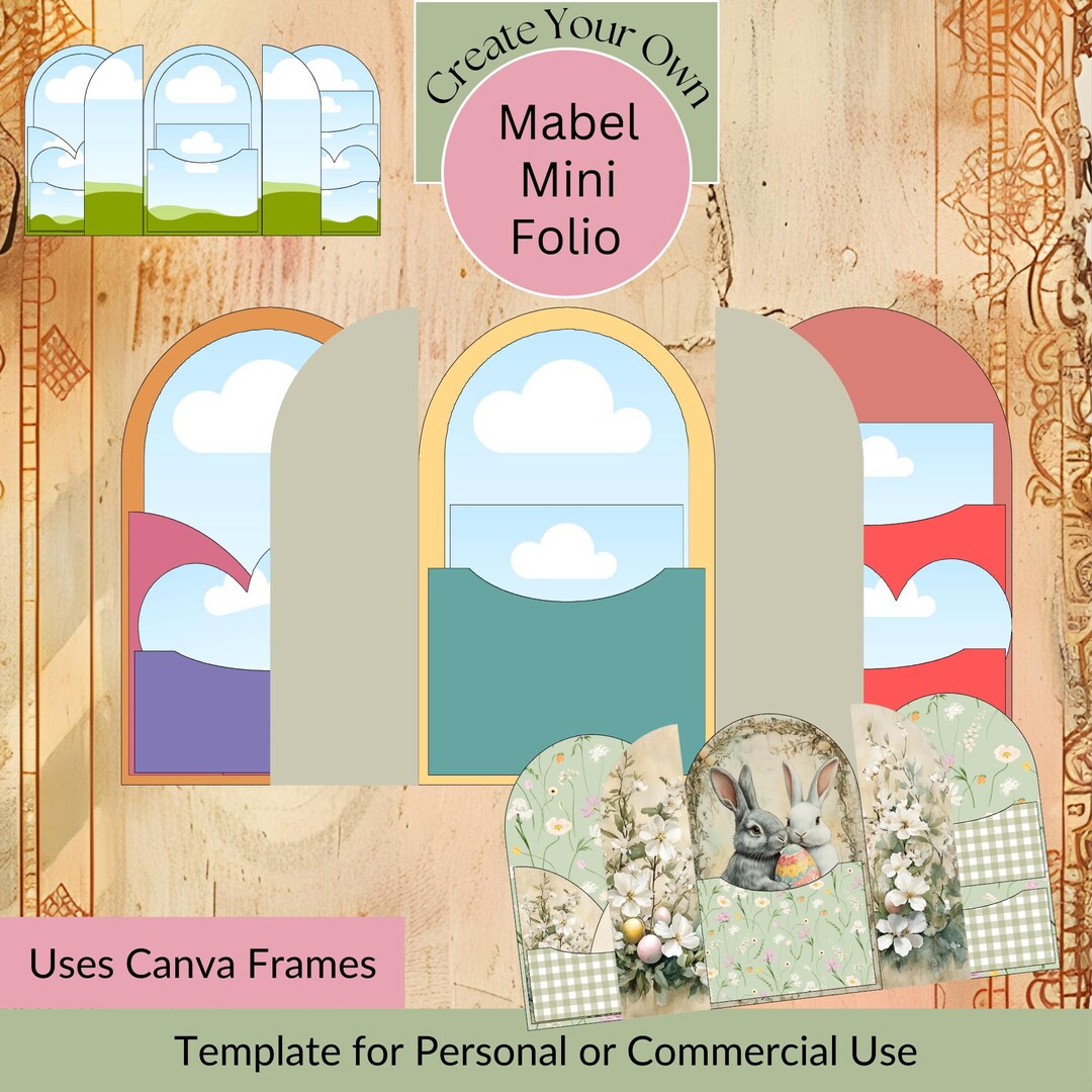Mini Folio Template. "mabel" Folio. A Simple Folio Using Canva Frames ...