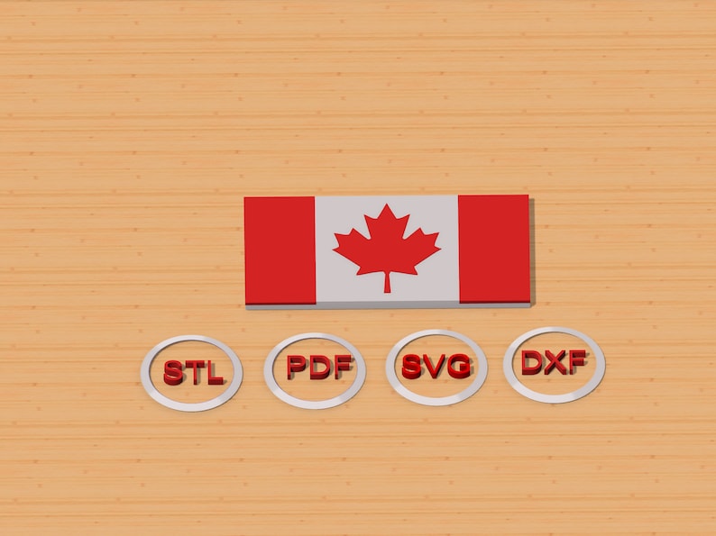 Flag of Canada Svg, Pdf, Stl, Dxf - Etsy