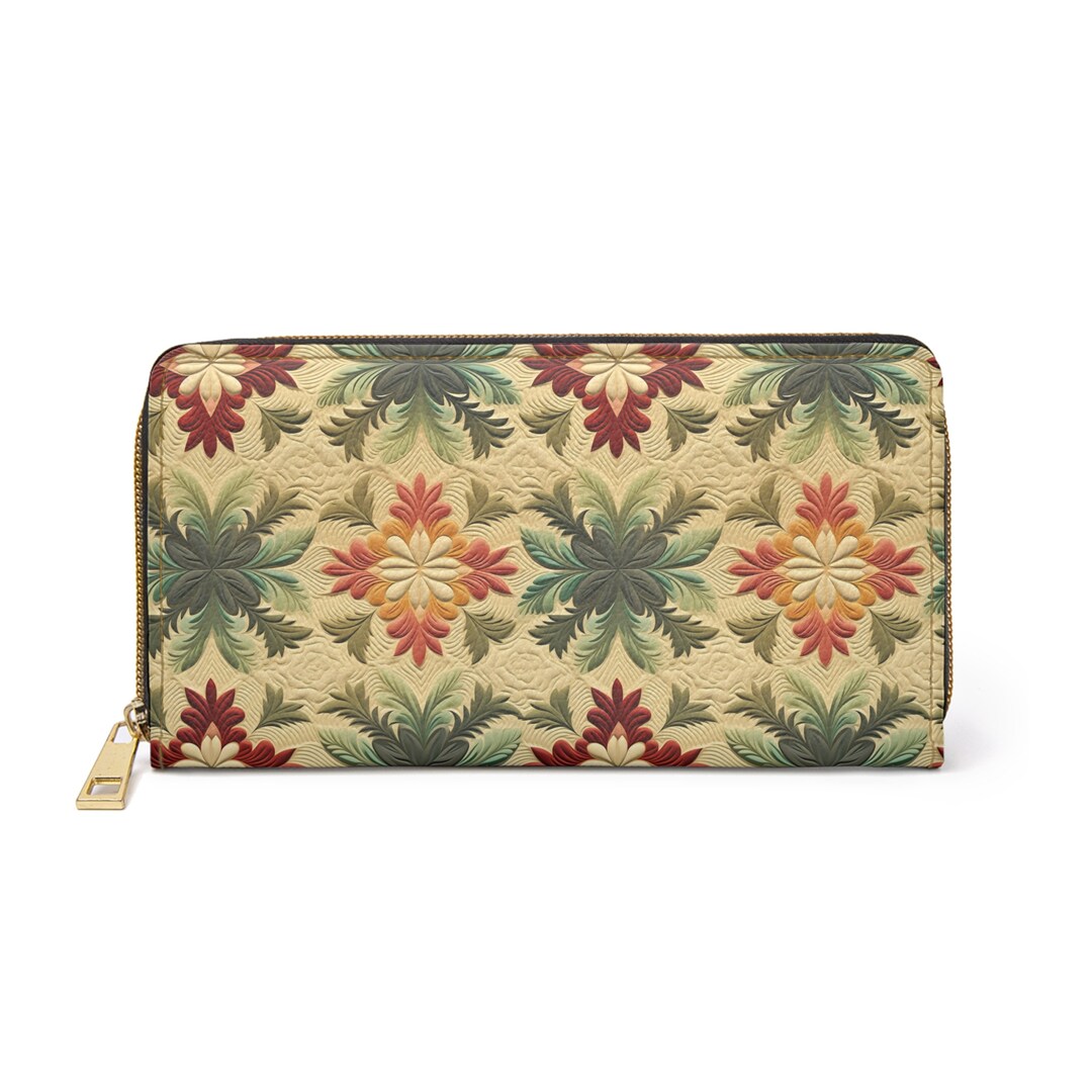 Vintage, Quilt, Pattern, Design, Zipper Wallet, Retro - Etsy