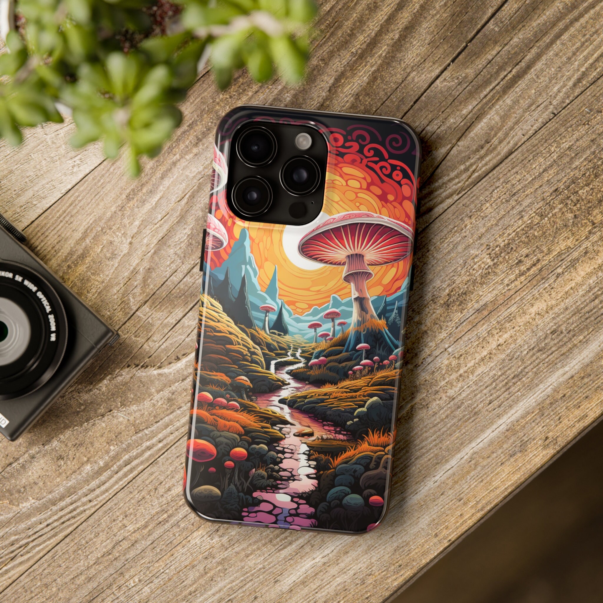 Fantasy, Mushroom, Illustration, Mushroom World, Retro, Tough iPhone ...