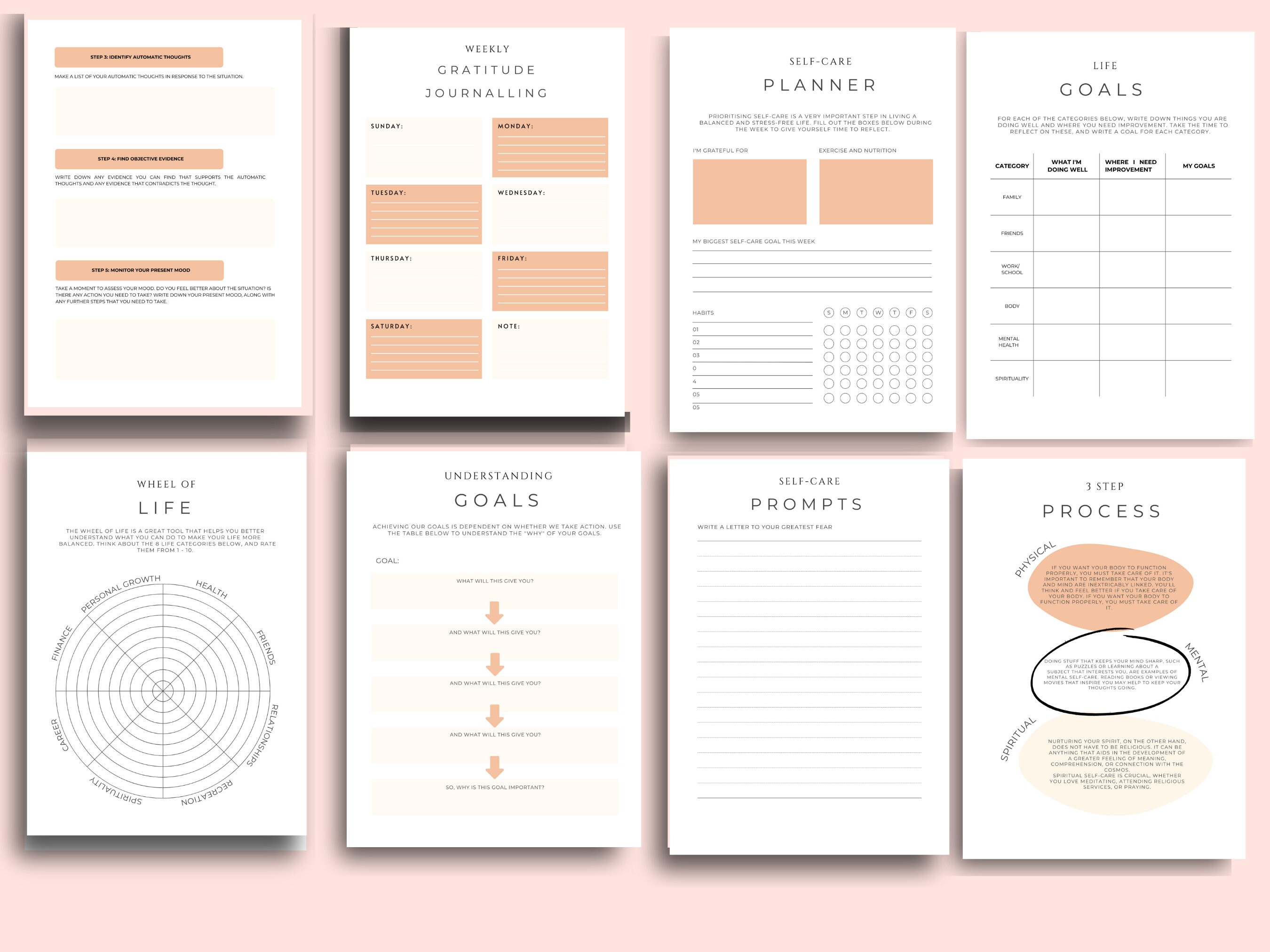 Self Care Workbook, Self-care Workbook Pdf, Self Care Workbook ...