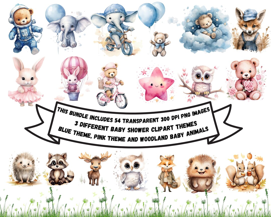 Baby Shower Clipart Watercolor Teddy Bear Clipart Cute Teddy - Etsy