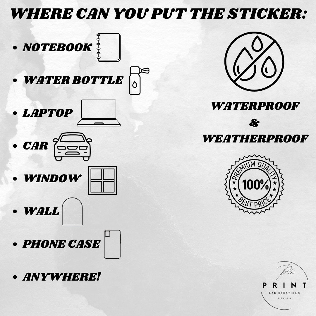 001 Logo Sticker Die-cut, Water Proof, Weather Proof, Vinyl Sticker ...
