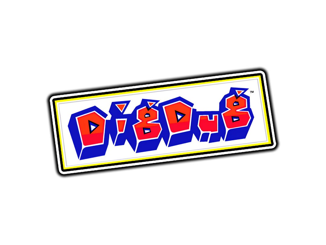 Dig Dug Arcade Logo Sticker Die-cut, Water Proof, Weather Proof, Vinyl ...