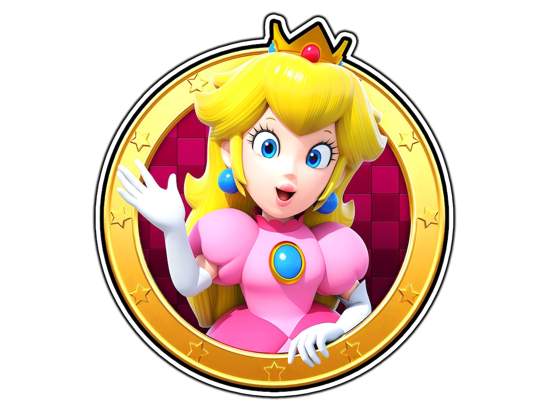 Princess Peach Mario Party Icon Sticker Die-cut, Water Proof, Weather ...