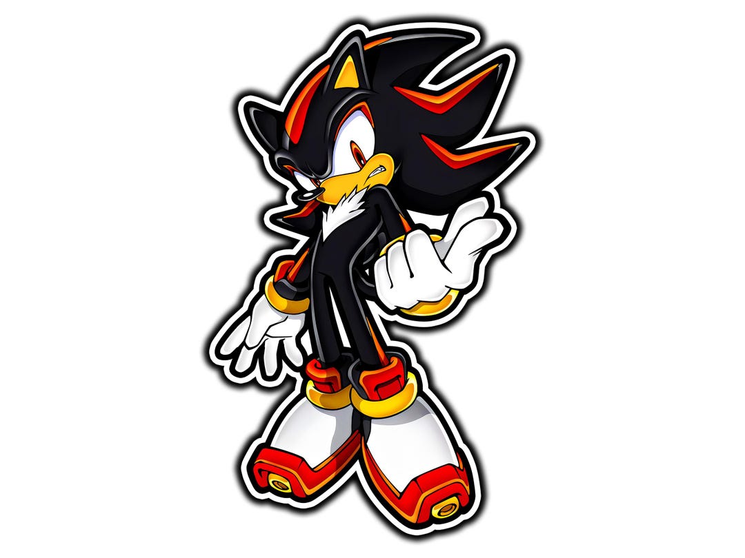 Shadow the Hedgehog Retro Sticker Die-cut, Water Proof, Weather Proof ...
