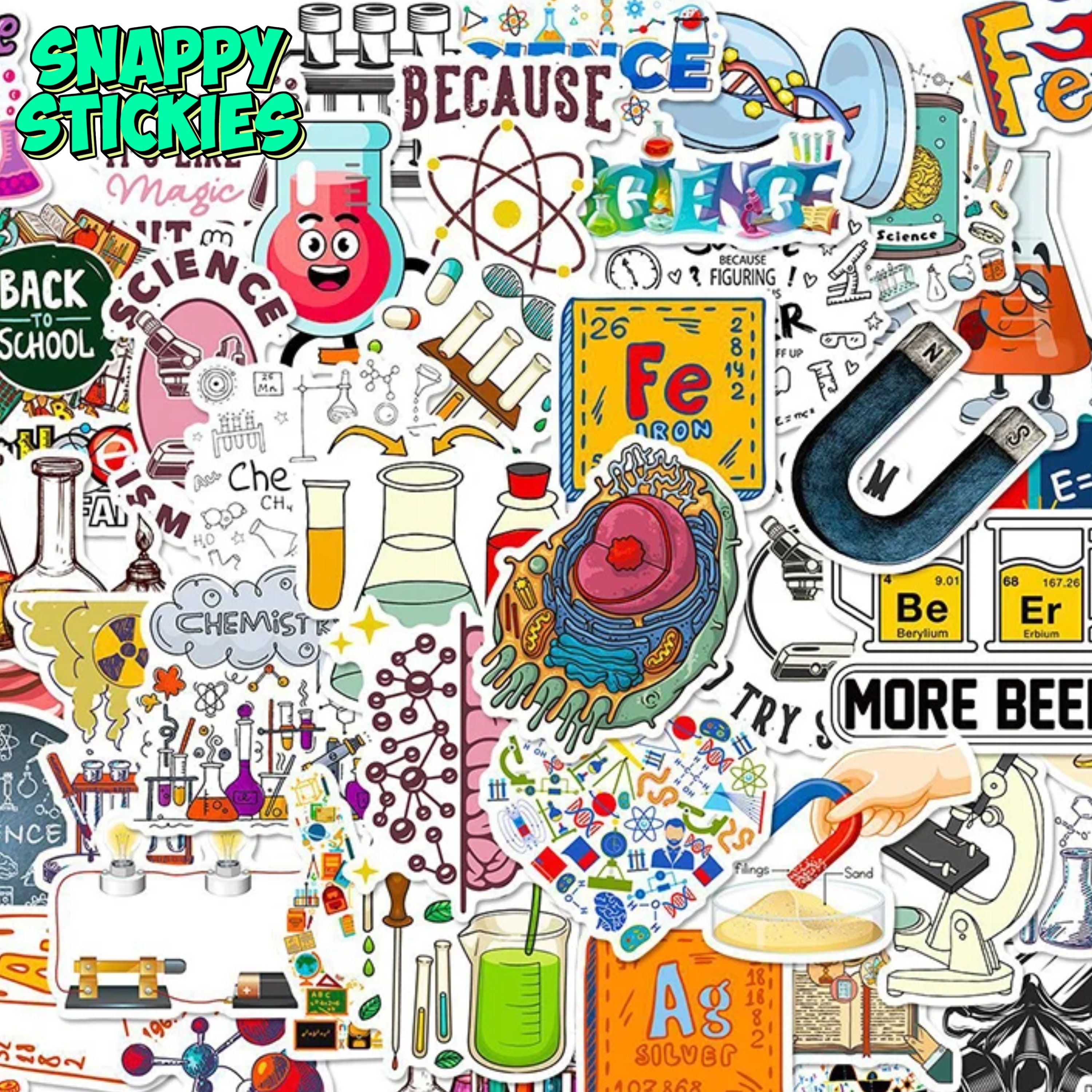 Science Sticker Bundle 2 Science Stickers Pack Molecules Sticker ...