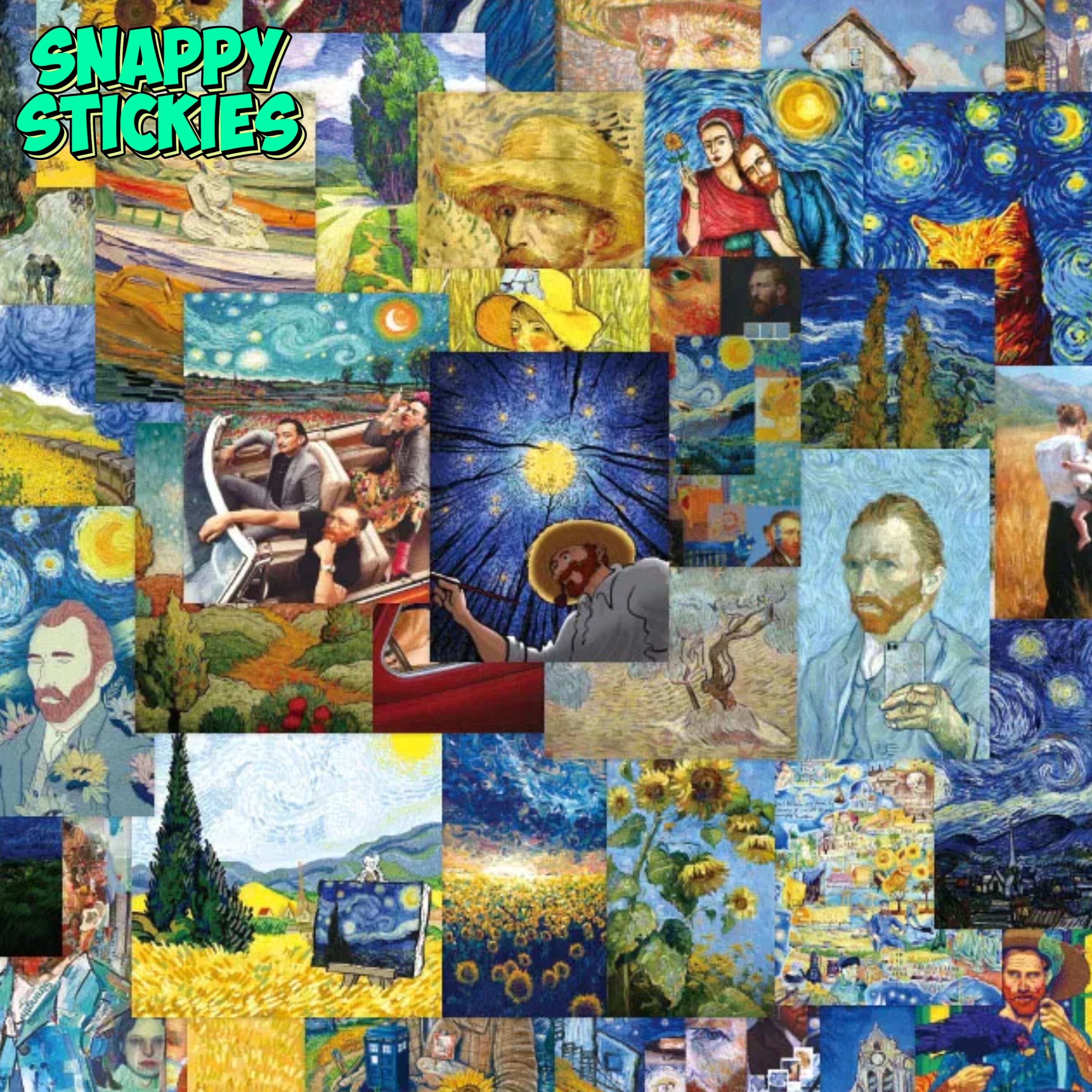Van Gogh Stickers Pack Painting Stickers Van Gogh Painter Stickers ...