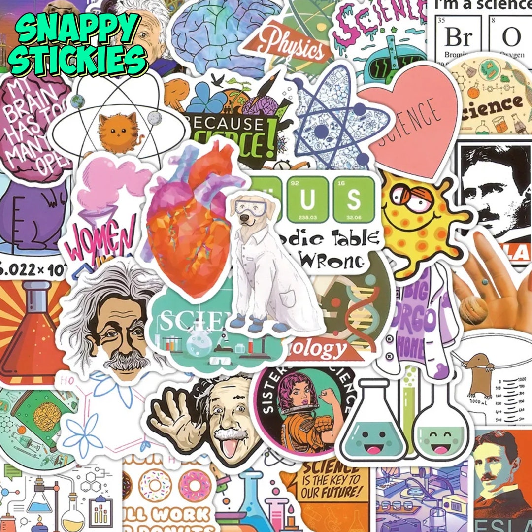 Science Sticker Bundle Science Stickers Pack Molecules Sticker Science ...