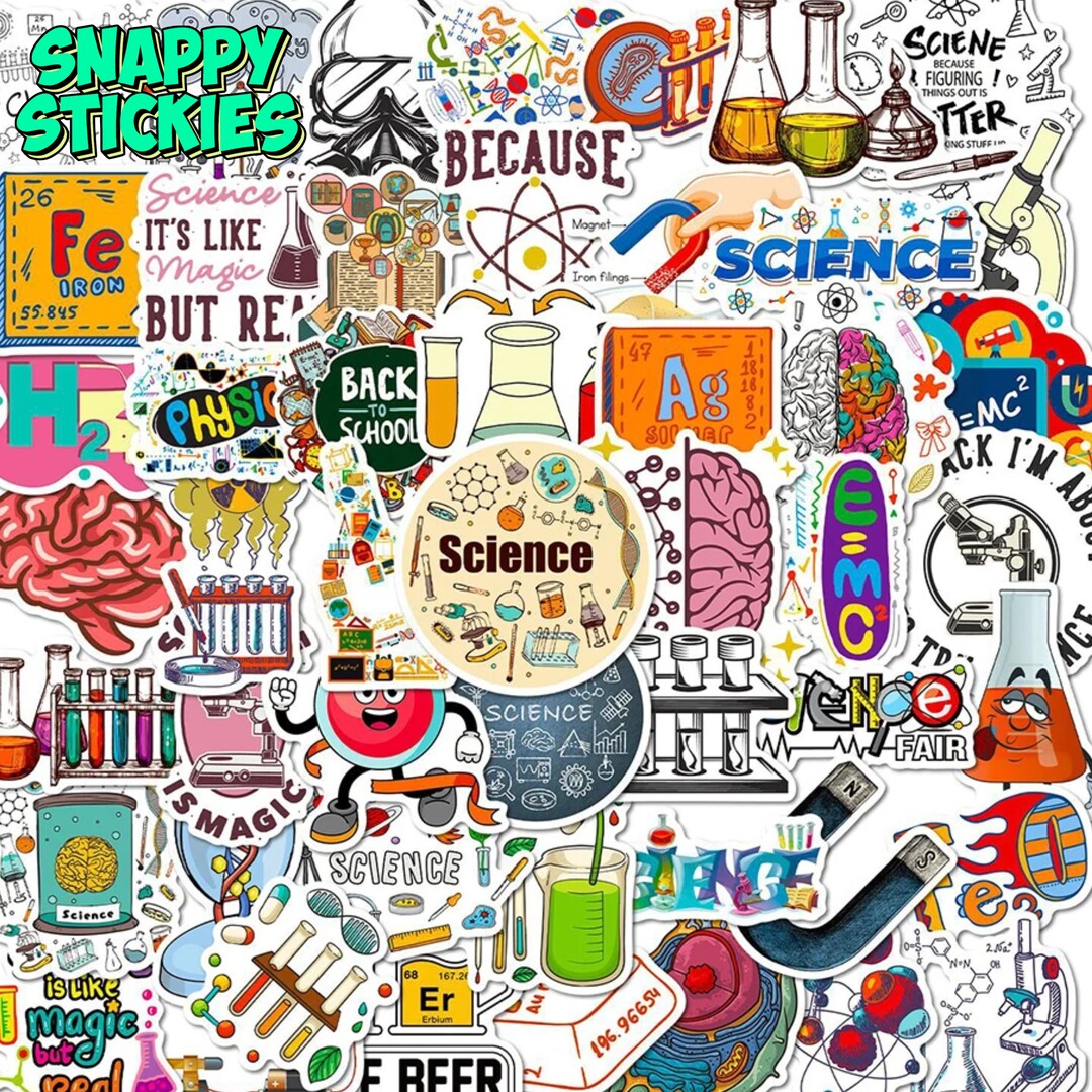Science Sticker Bundle 2 Science Stickers Pack Molecules Sticker ...