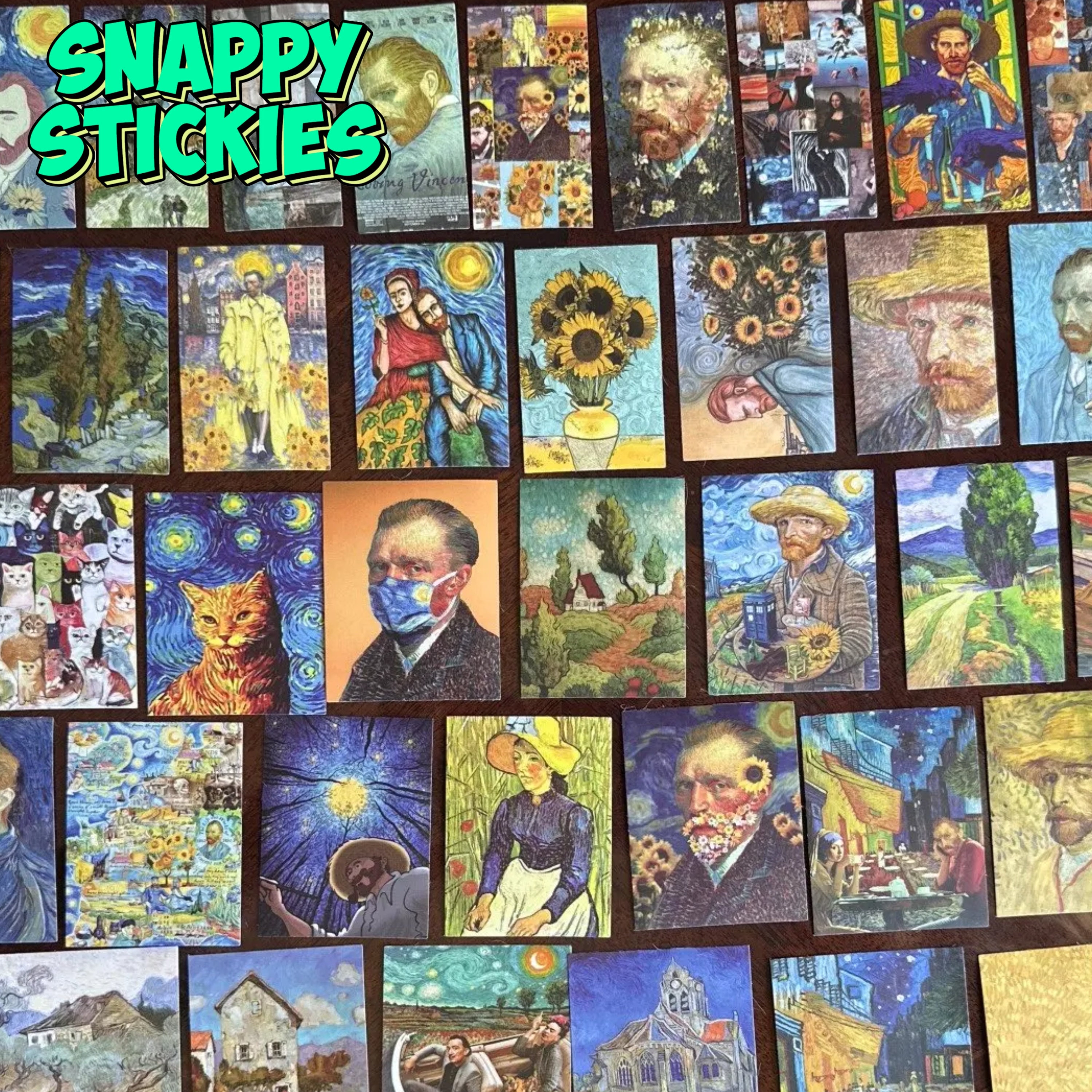 Van Gogh Stickers Pack Painting Stickers Van Gogh Painter Stickers Painting Art Stickers - Etsy