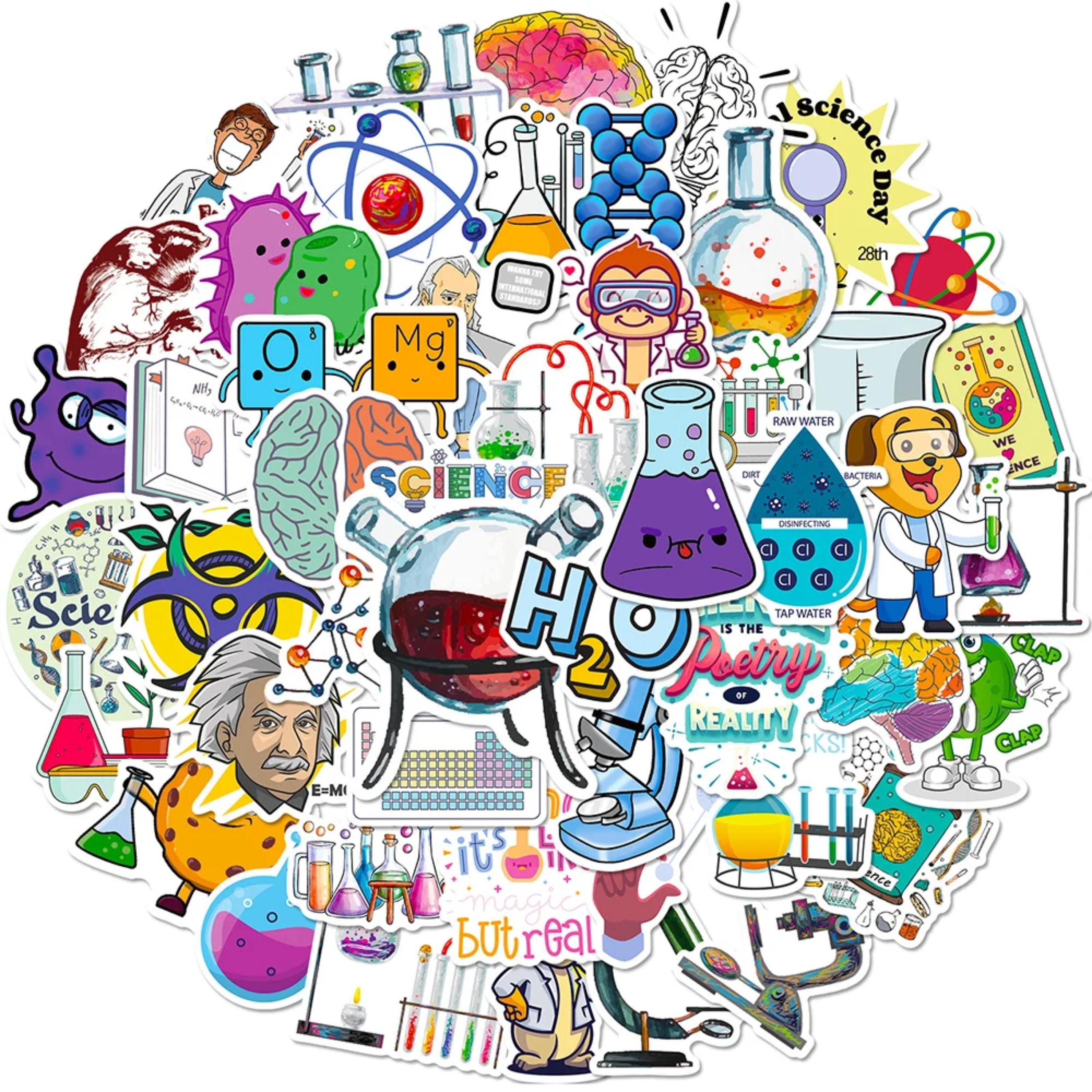 Science Sticker Bundle 2 Science Stickers Pack Molecules Sticker ...