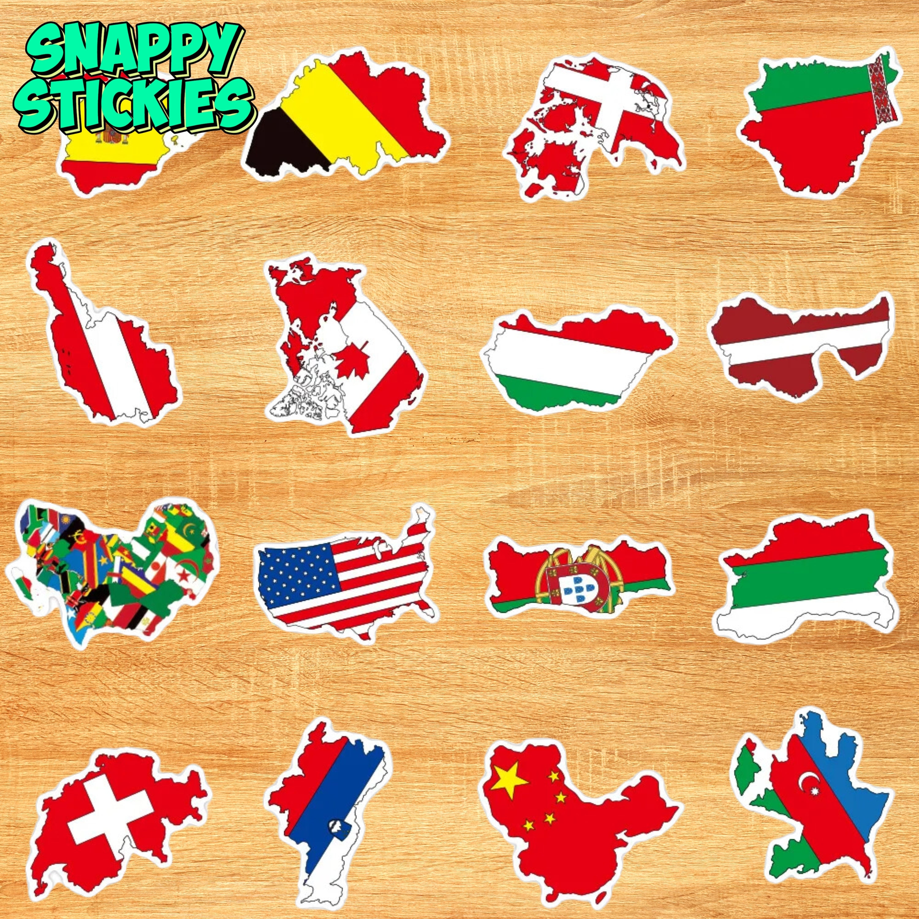 Country Stickers Pack World Countries Stickers Country Flags Stickers ...