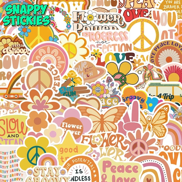 Hippie Stickers - Etsy