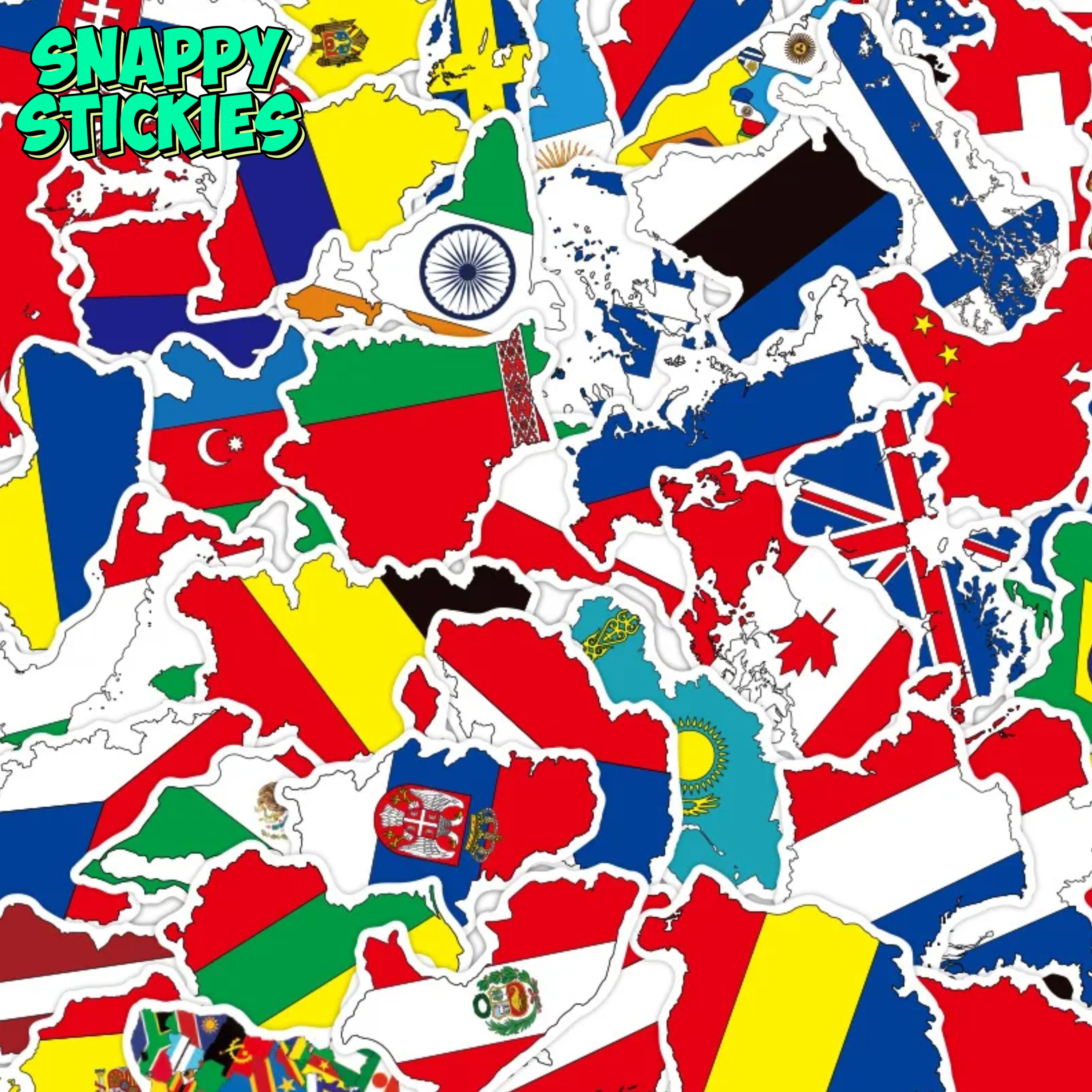 Country Stickers Pack World Countries Stickers Country Flags Stickers ...