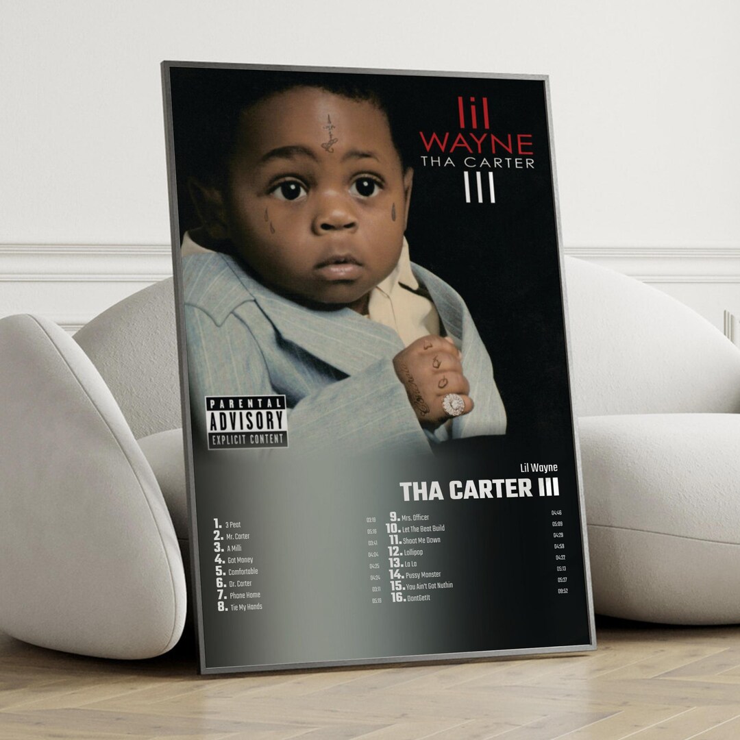 Lil Wayne Tha Carter Iii Album Cover Poster Wall Art Lil - Etsy