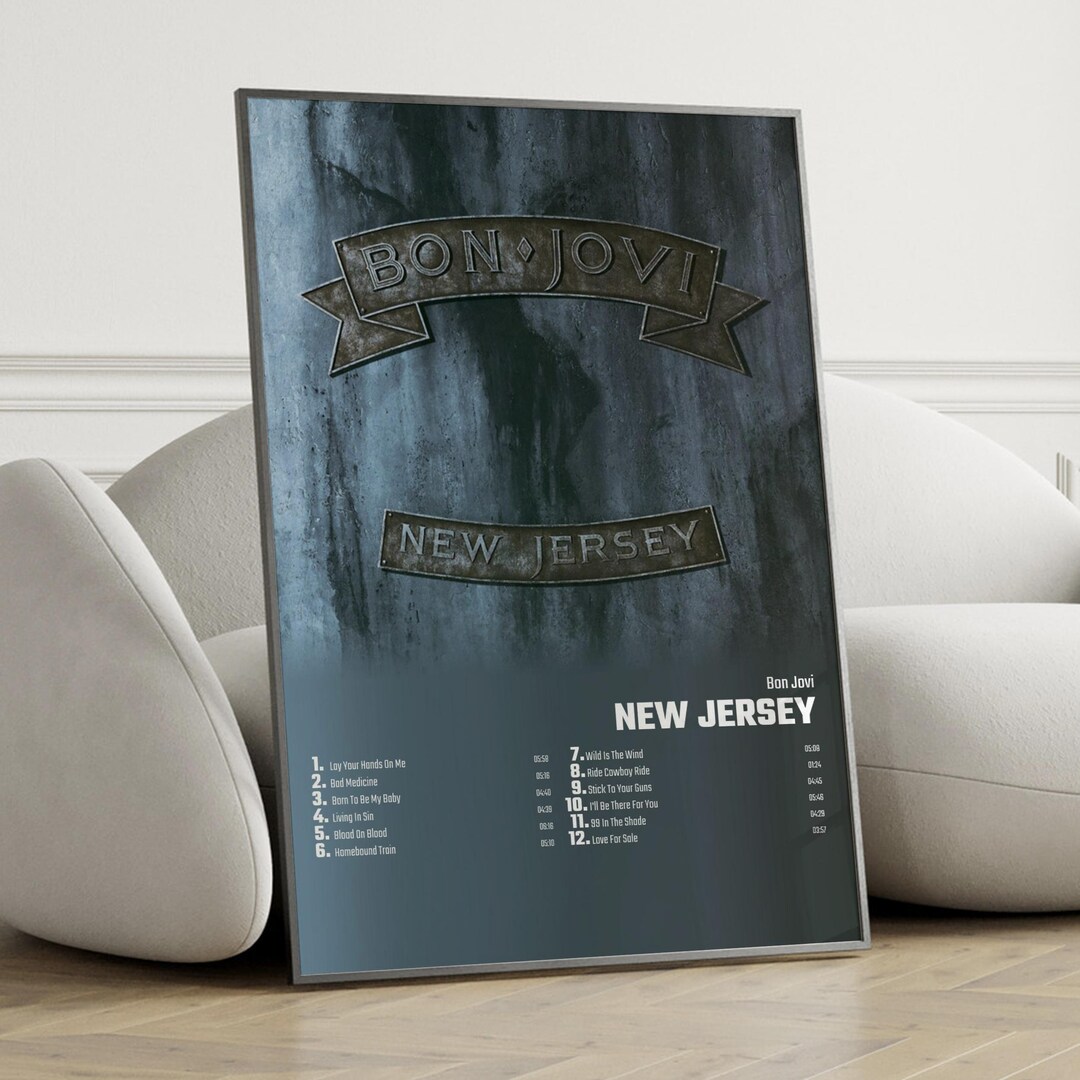 Bon Jovi New Jersey Album Cover Poster Wall Art Bon Jovi - Etsy