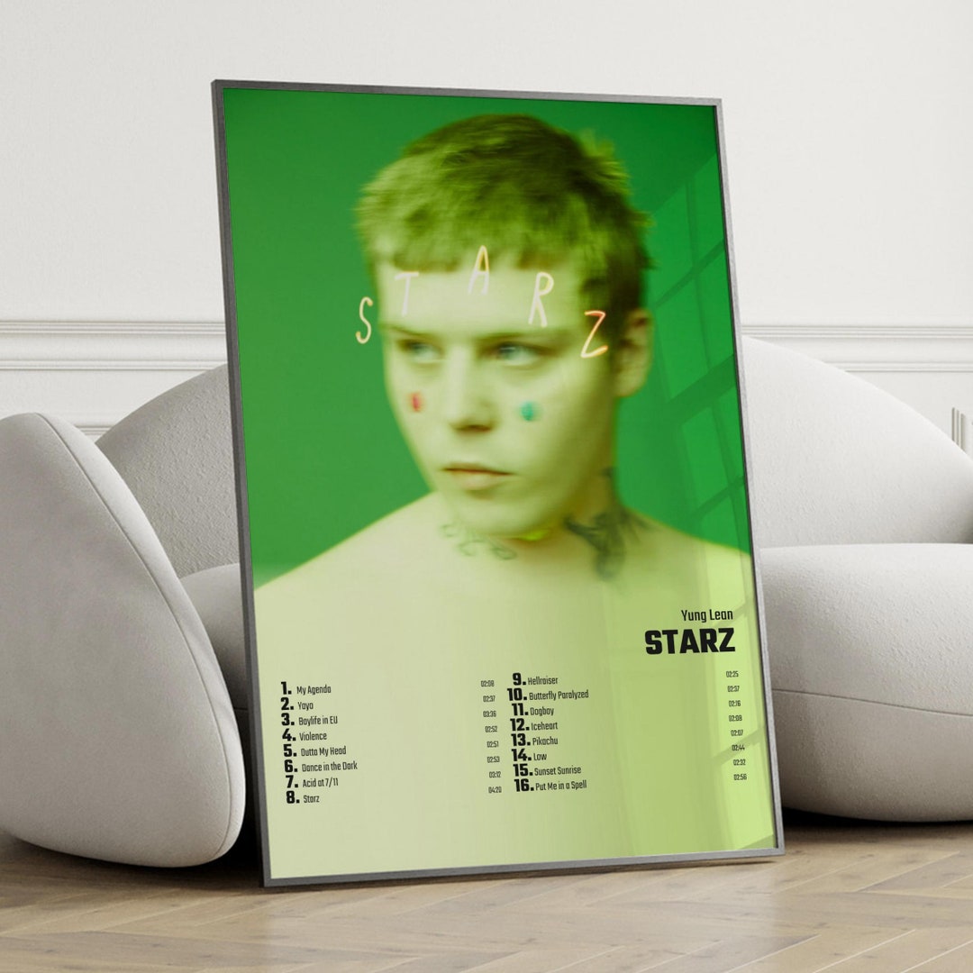 Yung Lean Starz Album Cover Poster Wall Art Yung Lean - Etsy