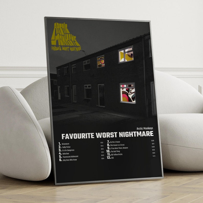 Arctic Monkeys Favourite Worst Nightmare Album Cover Poster - Etsy
