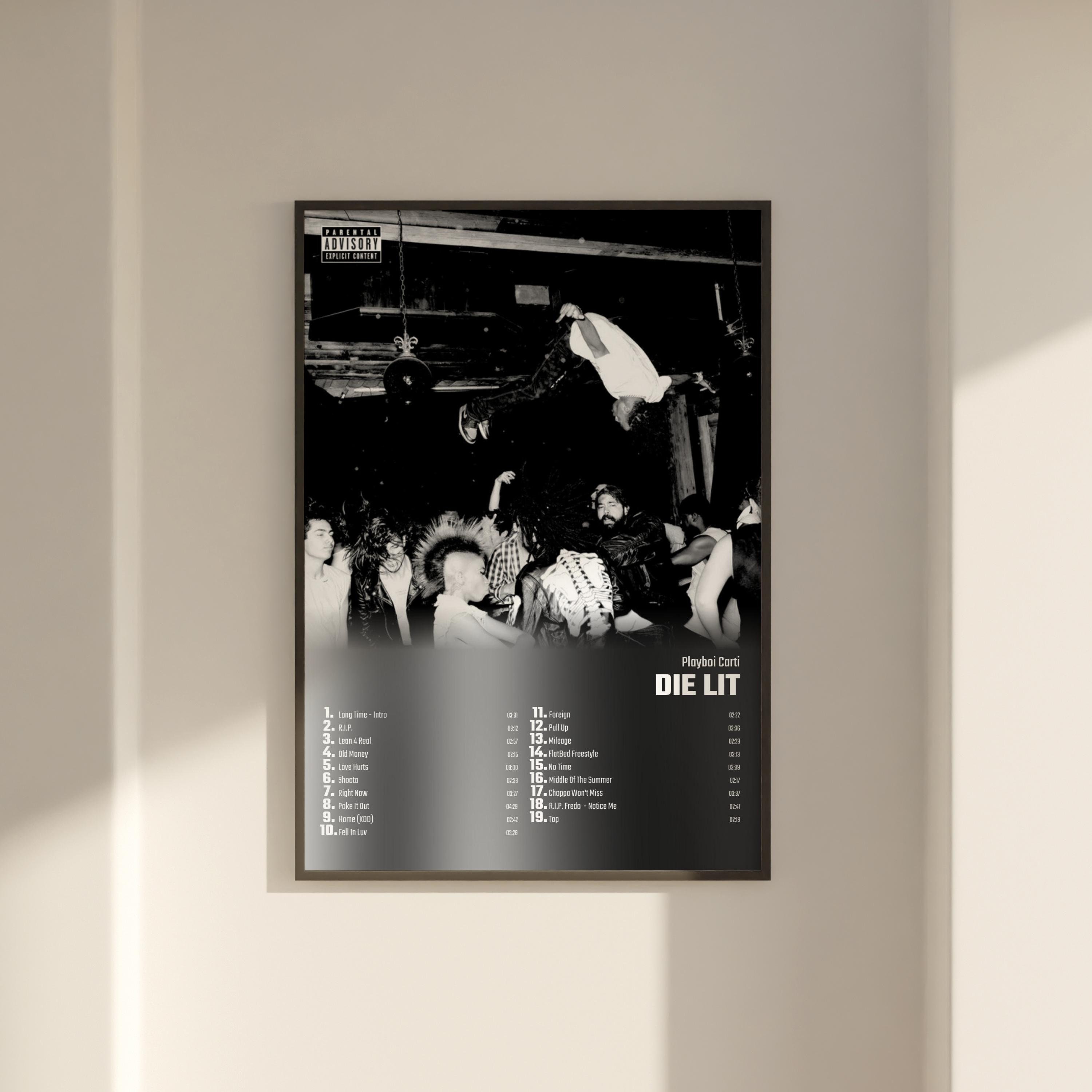 Playboi Carti Die Lit Album Cover Poster Wall Art Playboi - Etsy Australia