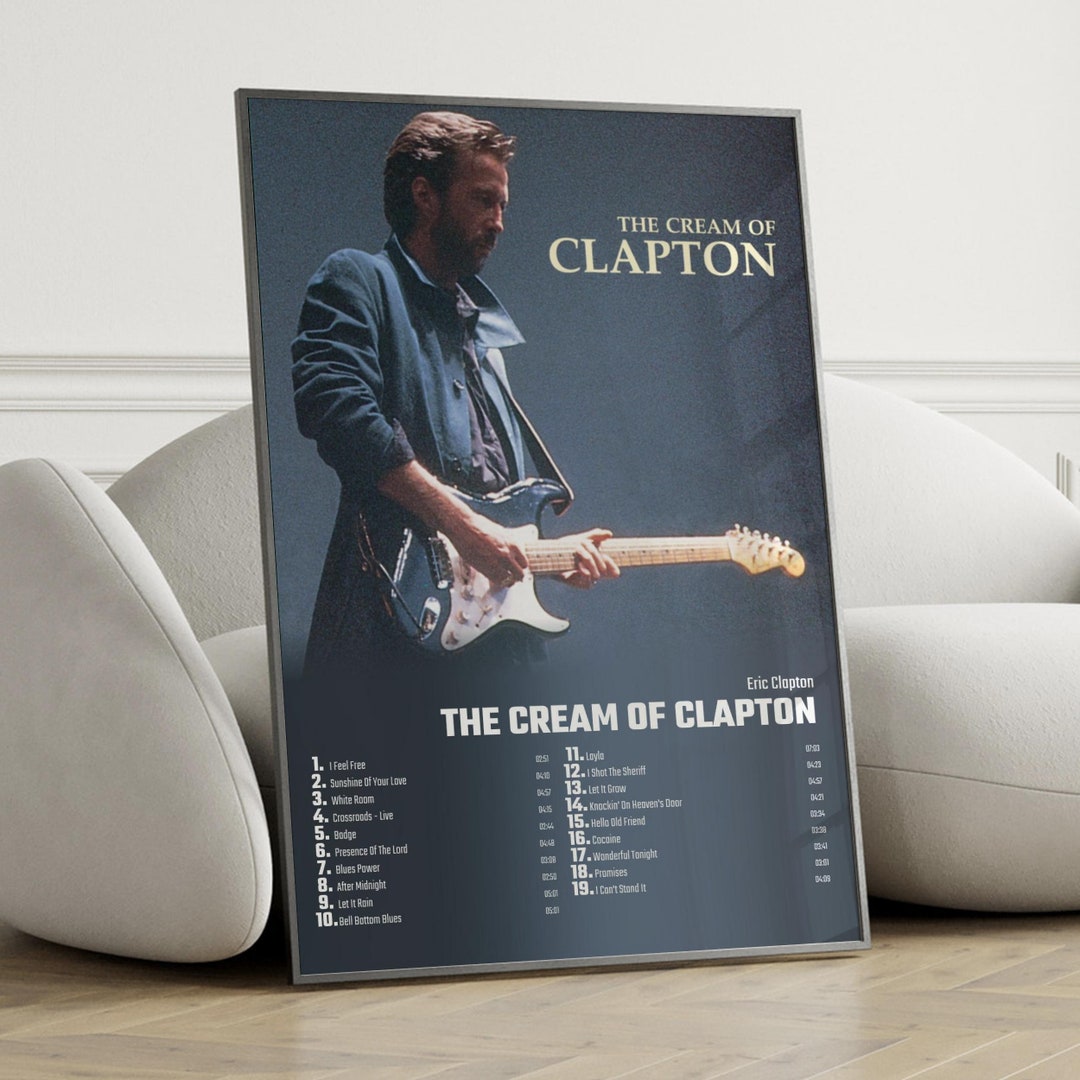 Eric Clapton The Cream Of Clapton Póster de portada de - Etsy México