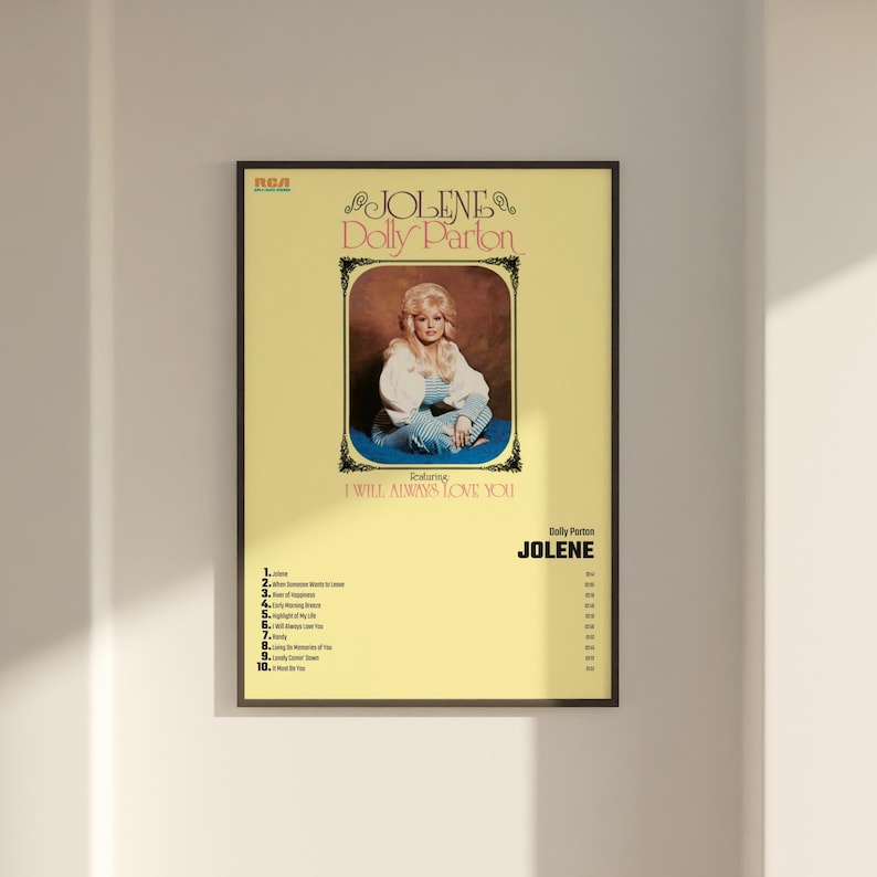 Dolly Parton Jolene Album Cover Poster Wall Art Dolly - Etsy