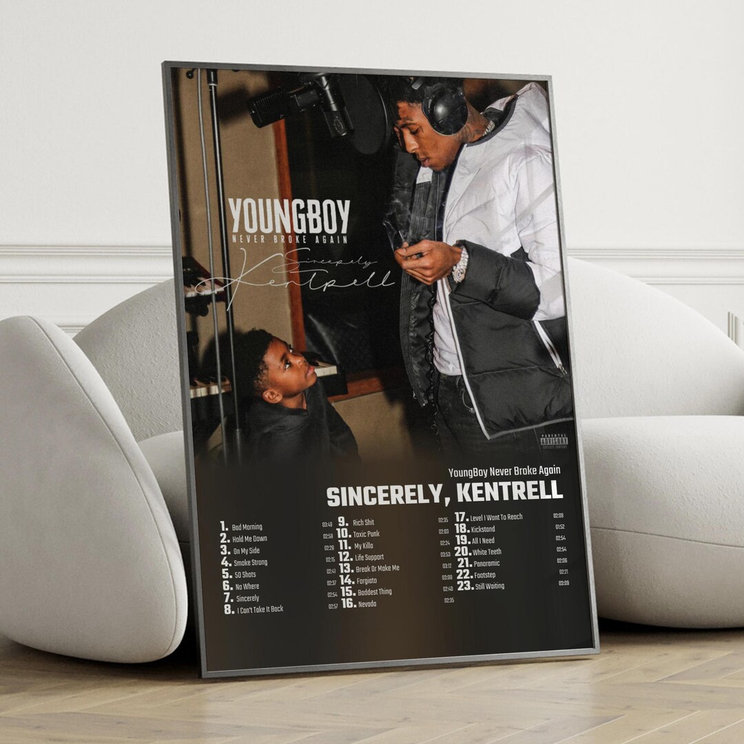 Youngboy Never Broke Again Sincerely Kentrell Album Cover - Etsy