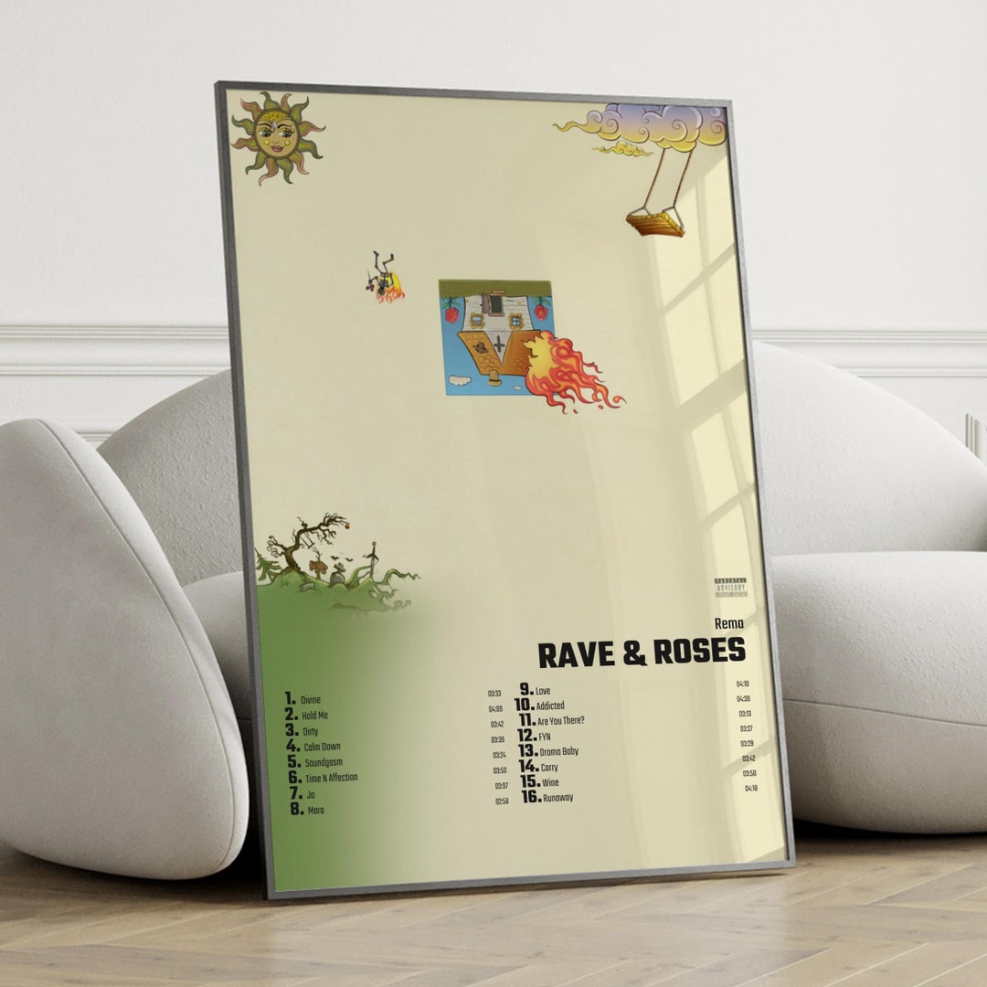 Rema Rave Roses Album Cover Poster Wall Art Rema Rave - Etsy