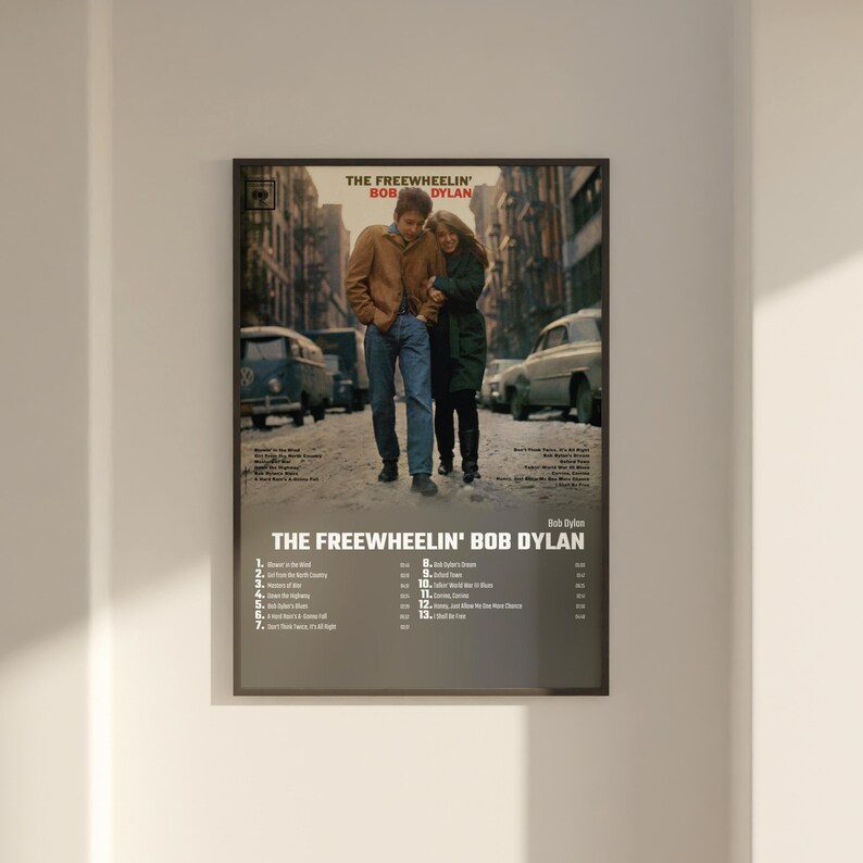Bob Dylan the Freewheelin' Bob Dylan Album Cover Poster Wall Art, Bob ... Bob Dylan the Freewheelin' Bob Dylan Album Cover Poster Wall Art, Bob ...
