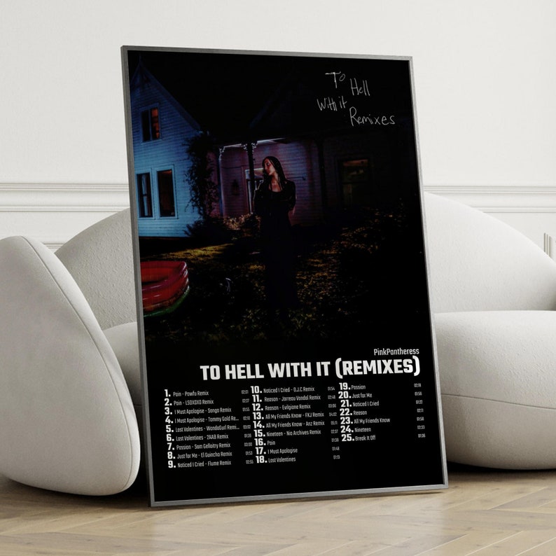 Pinkpantheress to Hell With It Remixes Album Cover Poster - Etsy