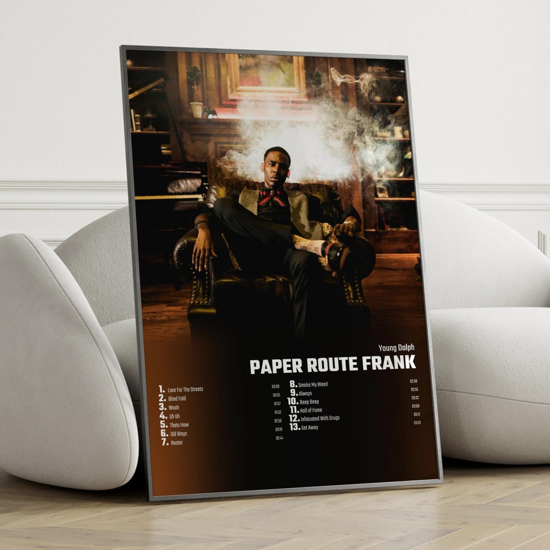 Young Dolph Paper Route Frank Album Cover Poster Wall Art, Young Dolph ...