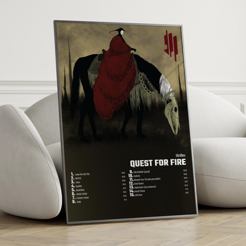 Skrillex Quest for Fire Album Cover Poster Wall Art - Etsy