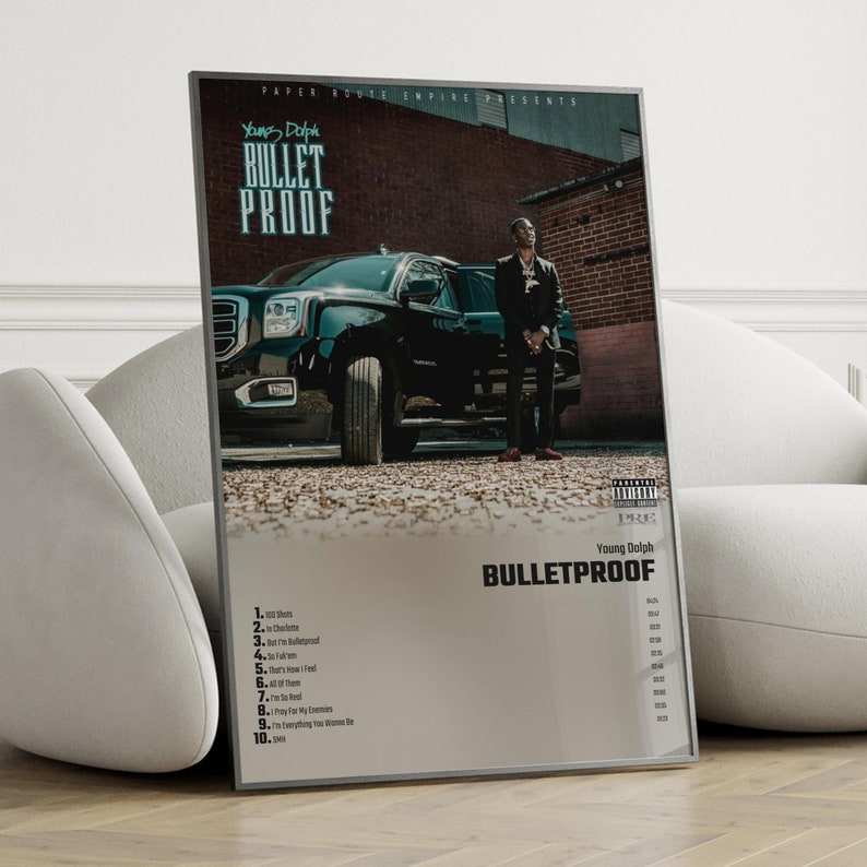 Young Dolph Bulletproof Album Cover Poster Wall Art Young - Etsy