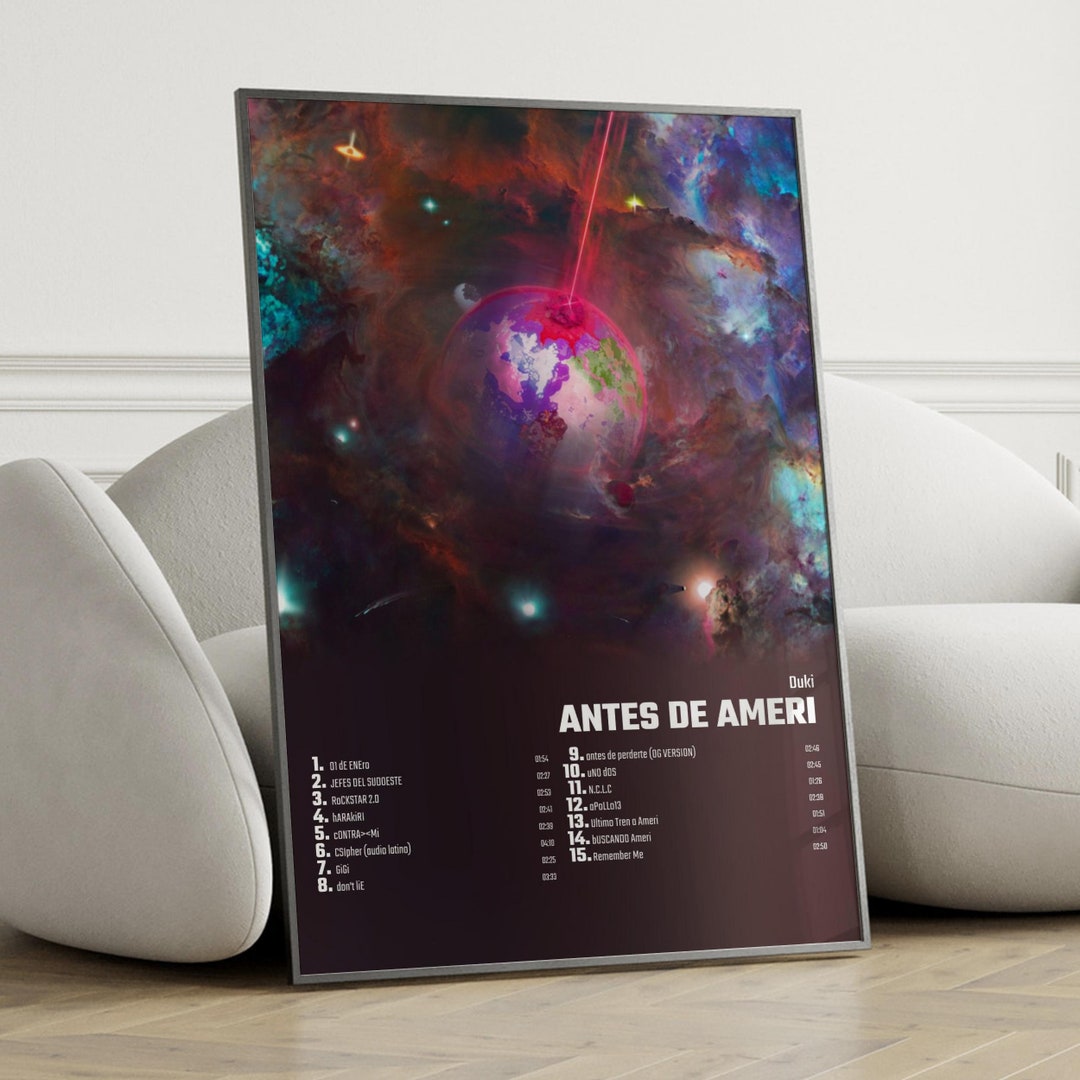 Duki Antes De Ameri Album Cover Poster Wall Art Duki Antes - Etsy