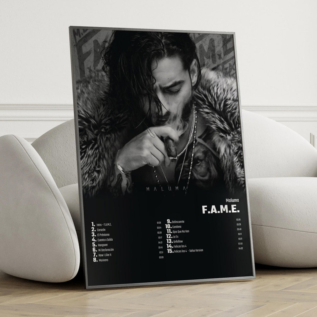 Maluma Fa.m.e. Album Cover Poster Wall Art Maluma Fame - Etsy